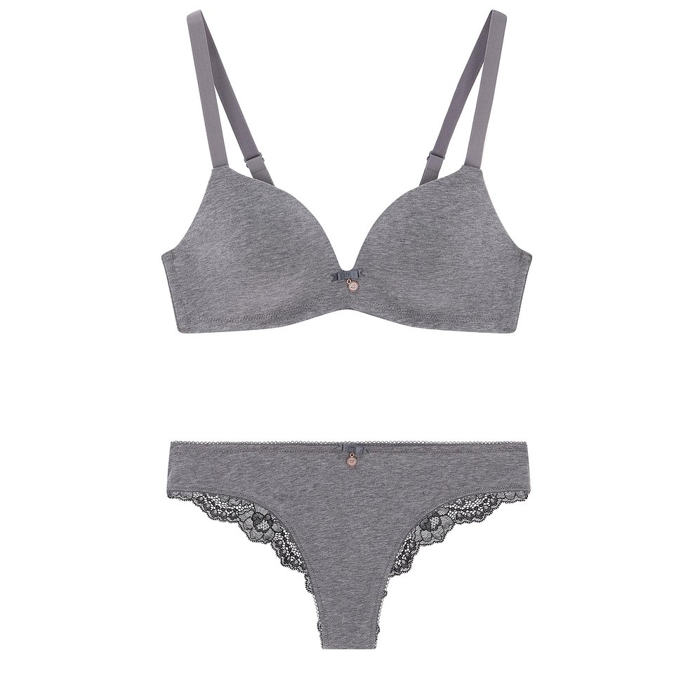 Emporio Armani Underwear엠포리오 아르마니 언더웨어 플로럴 자수 패디드 트라이앵글 브라 And 브라질리언