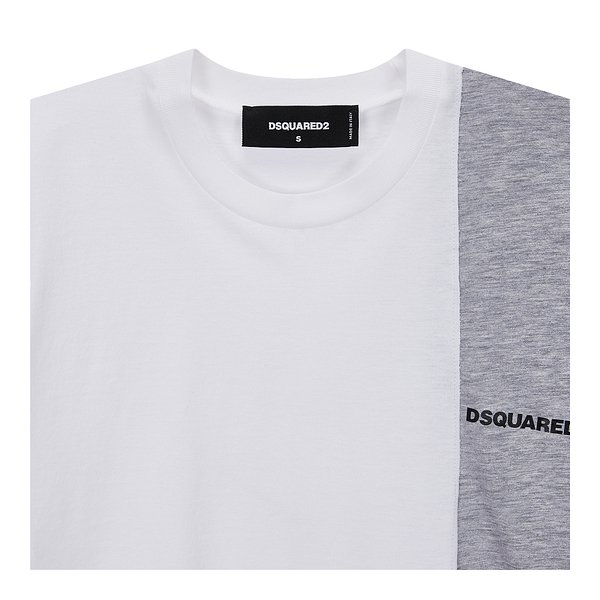 Dsquared2디스퀘어드2 언발 배색 로고 티셔츠 Sivillage 에스아이빌리지