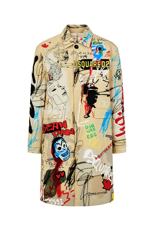 Dsquared2디스퀘어드2 그래피티 프린트 버튼업 코트 Sivillage 에스아이빌리지