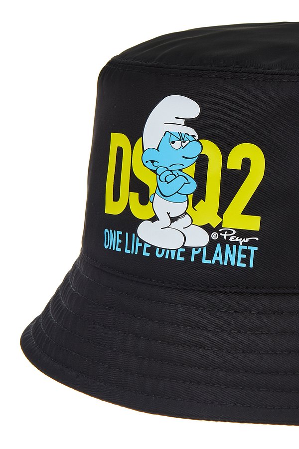 Dsquared2디스퀘어드2 남성 스머프 그래픽 나일론 버킷햇 Sivillage 에스아이빌리지
