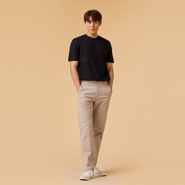 Jaju자주 남 Better코튼 루즈핏 레이어드 롱 티셔츠 Sivillage 에스아이빌리지