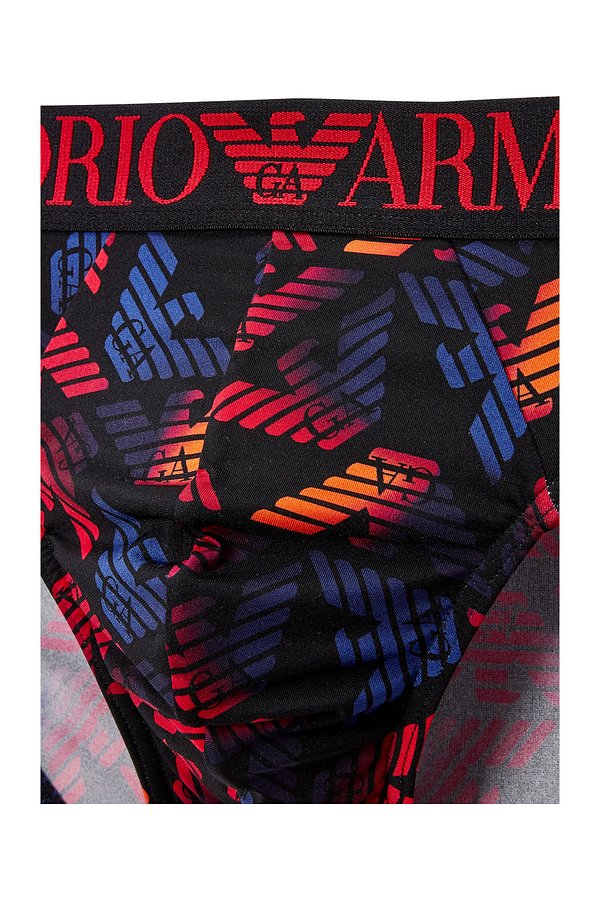 Emporio Armani Underwear엠포리오 아르마니 언더웨어 남성 빅 로고 밴드 마이크로 패턴 브리프 Si