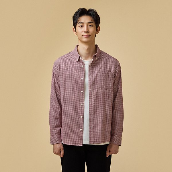 Jaju자주 남 베이직 패턴 셔츠 Sivillage 에스아이빌리지
