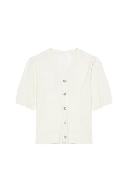 Gcut지컷 벌룬 슬리브 리브드 가디건 Sivillage 에스아이빌리지