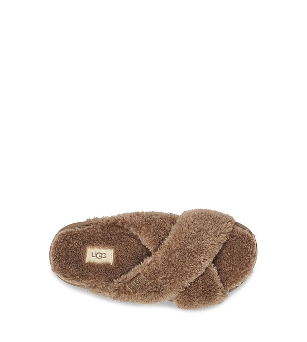 Ugg어그 For Women 크로스 스트랩 퍼 슬라이드 퍼즈 슈가 크로스 슬라이드 Sivillage 에스아이빌리지