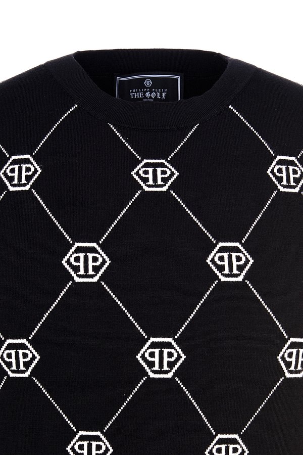 Philipp Plein Golf필립플레인 골프 Men 헥사 모노그램 스웨터 베스트 Sivillage 에스아이빌리지