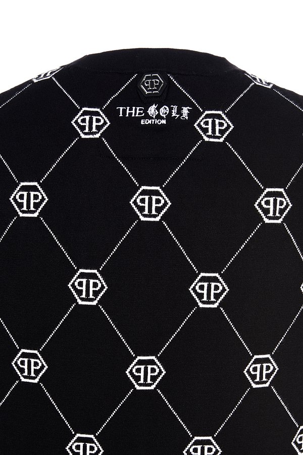 Philipp Plein Golf필립플레인 골프 Men 헥사 모노그램 스웨터 베스트 Sivillage 에스아이빌리지