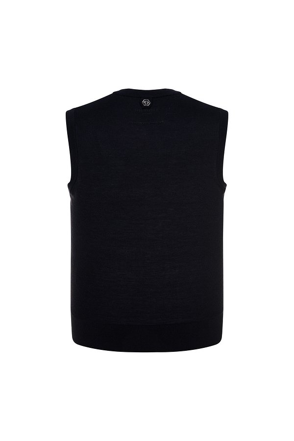 Philipp Plein Golf필립플레인 골프 Men 스컬 브이넥 니트 베스트 Sivillage 에스아이빌리지