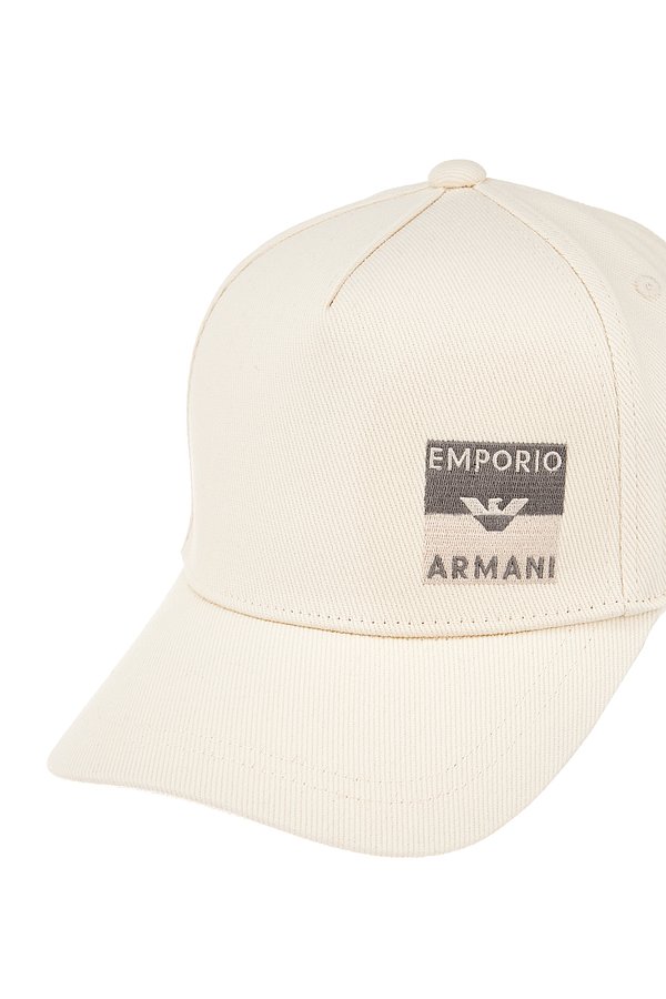 Emporio Armani엠포리오 아르마니 남성 하프 로고 자수 베이스볼 캡 Sivillage 에스아이빌리지