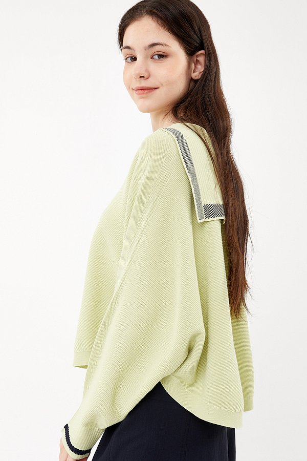 Gcut지컷 세일러 카라 리브드 풀오버 Sivillage 에스아이빌리지