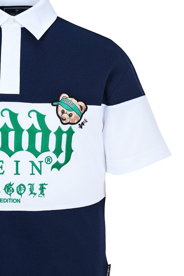 Philipp Plein Golf필립플레인 골프 Men 테디 프론트 레터링 숏 슬리브 폴로 셔츠 Sivillage