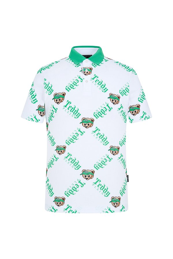 Philipp Plein Golf필립플레인 골프 Men 테디 빅 모노그램 숏 슬리브 폴로 셔츠 Sivillage
