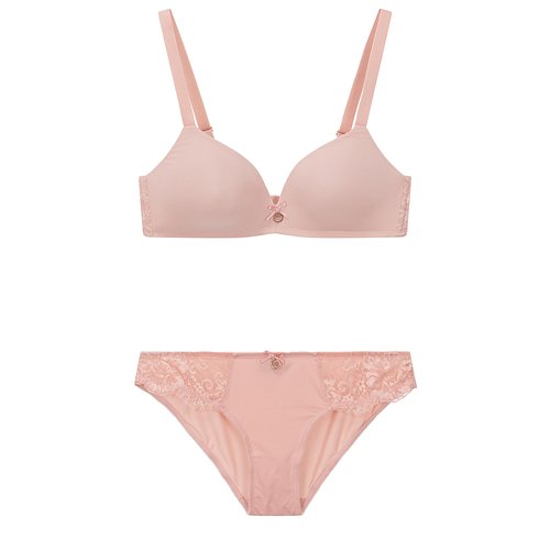 Emporio Armani Underwear엠포리오 아르마니 언더웨어 레이스 배색 패디드 트라이앵글 브라 And 브리프 세트
