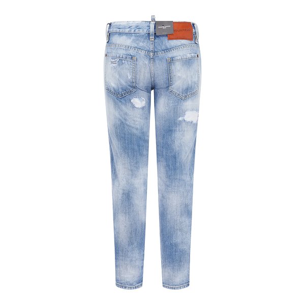Dsquared2디스퀘어드2 여성 워싱 홀릭 디스트로이드진 Jennifer Cropped Sivillage 에스