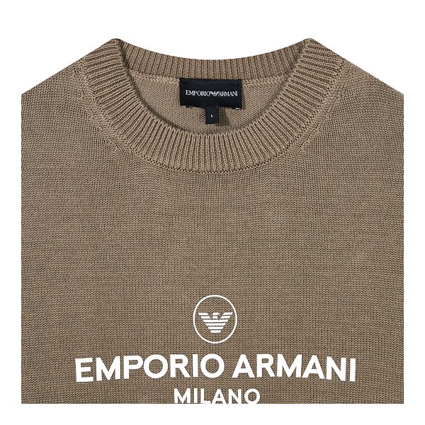 Emporio Armani엠포리오 아르마니 남성 밀라노 로고 크루넥 스웨터 Sivillage 에스아이빌리지