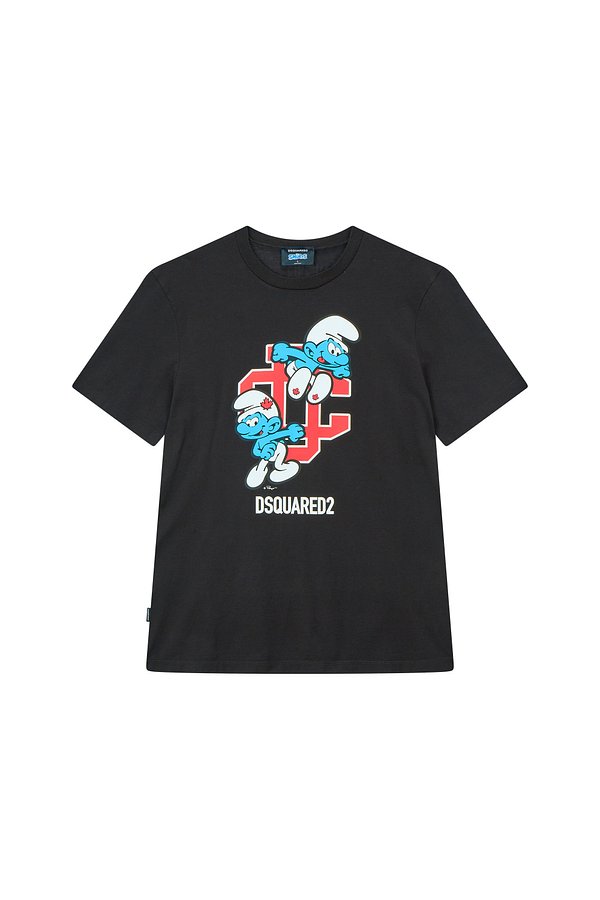 Dsquared2디스퀘어드2 남성 스머프 그래픽 코튼 티셔츠 Sivillage 에스아이빌리지