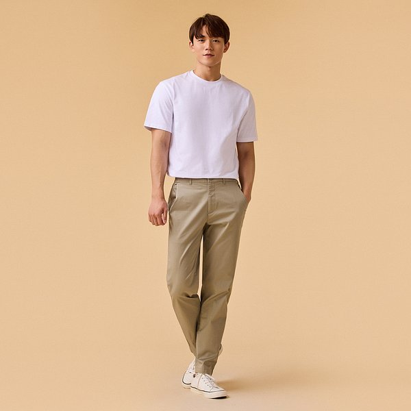 Jaju자주 남 코튼 데일리핏 밴딩 팬츠 Sivillage 에스아이빌리지