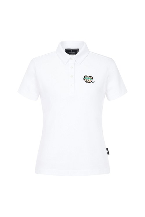 Philipp Plein Golf필립플레인 골프 Women 테디 백 레터링 숏 슬리브 폴로 셔츠 Sivillage