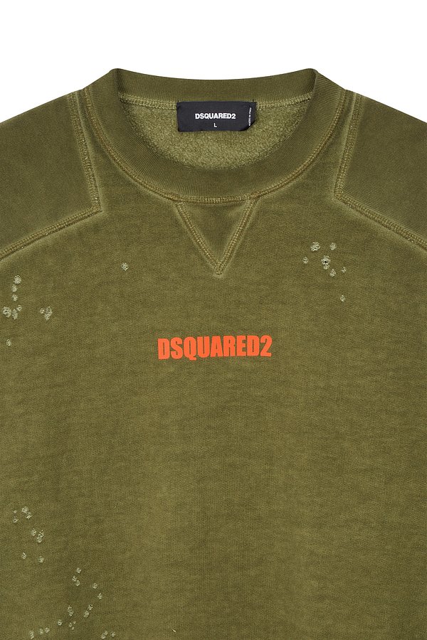 Dsquared2디스퀘어드2 남성 펀칭 데미지 로고 맨투맨 Sivillage 에스아이빌리지