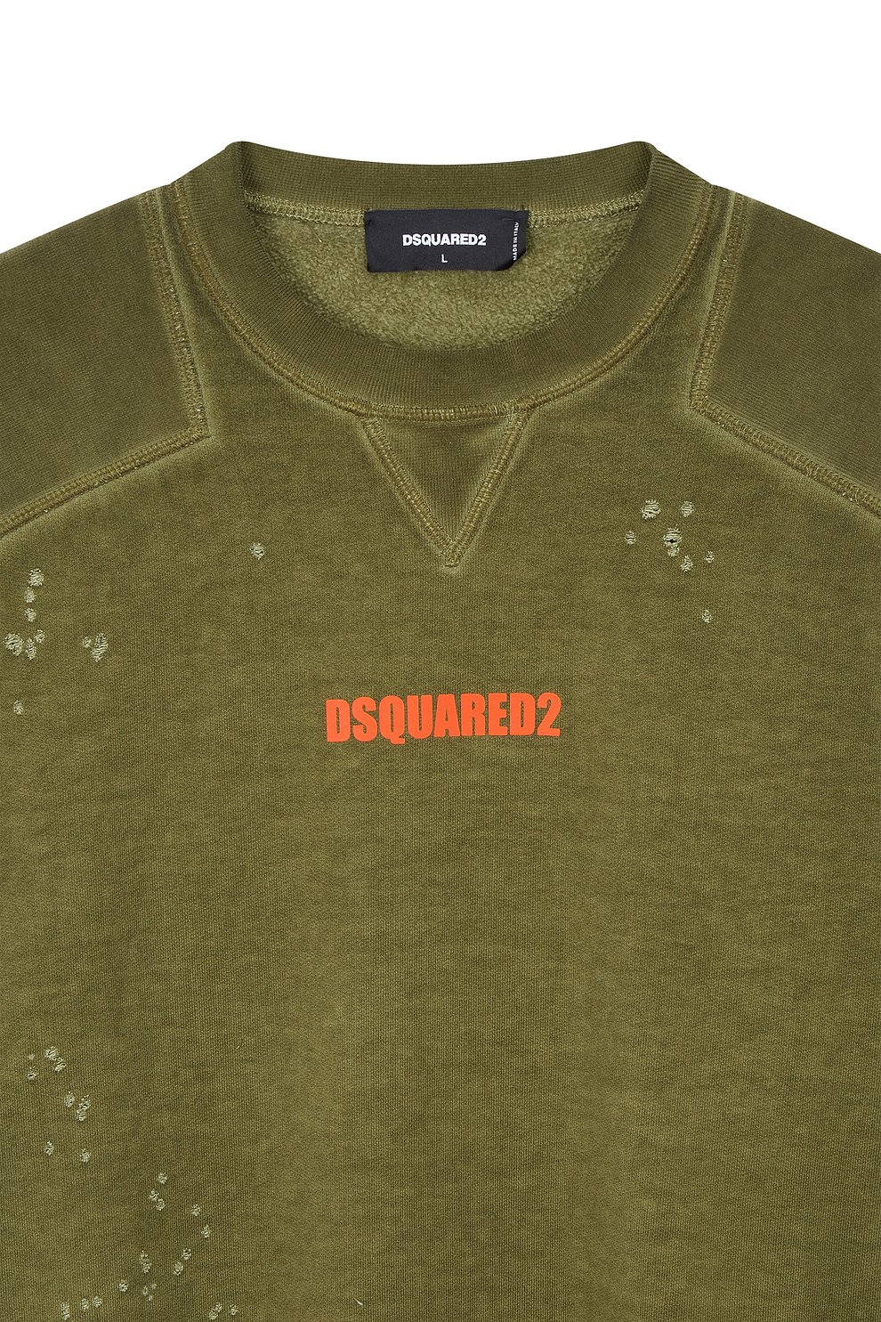 Dsquared2디스퀘어드2 남성 펀칭 데미지 로고 맨투맨 Sivillage 에스아이빌리지
