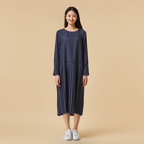 Jaju자주 여 티어드 플리츠 원피스 Sivillage 에스아이빌리지