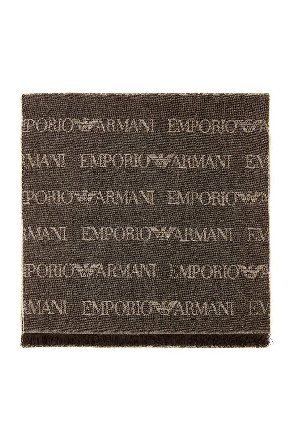 Emporio Armani엠포리오 아르마니 남성 로고 패턴 울 블렌드 스카프 Sivillage 에스아이빌리지