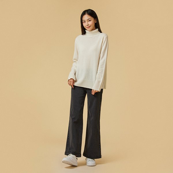 Jaju자주 여 터틀넥 메리노울 니트 Sivillage 에스아이빌리지