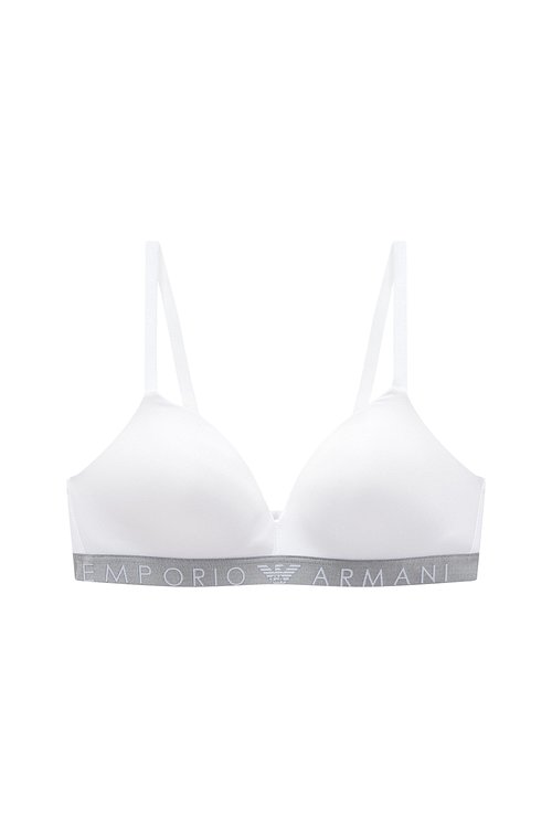 Emporio Armani Underwear엠포리오 아르마니 언더웨어 여성 로고 밴딩 패디드 마이크로 트라이앵글 브라 S