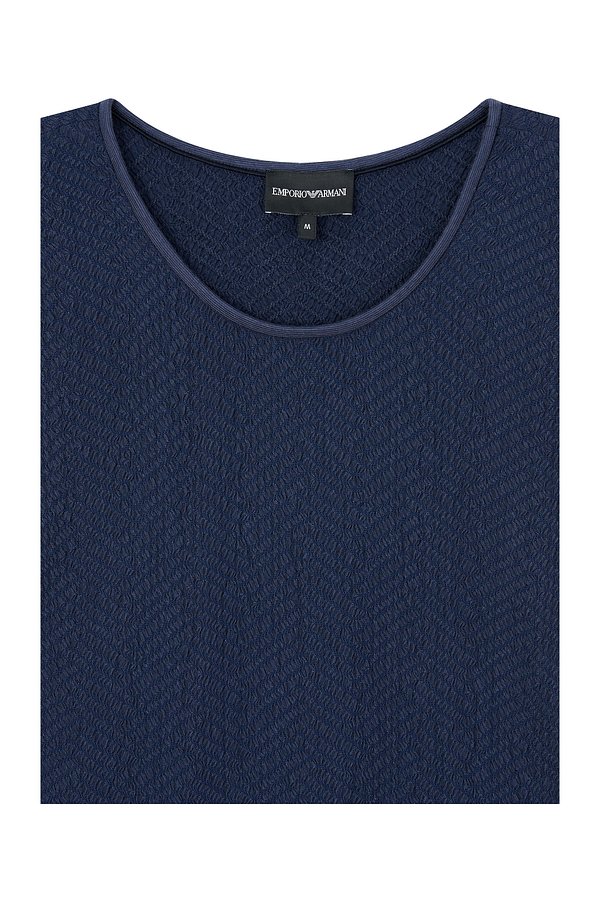 Emporio Armani엠포리오 아르마니 여성 셰브런 패턴 라운드 탑 Sivillage 에스아이빌리지