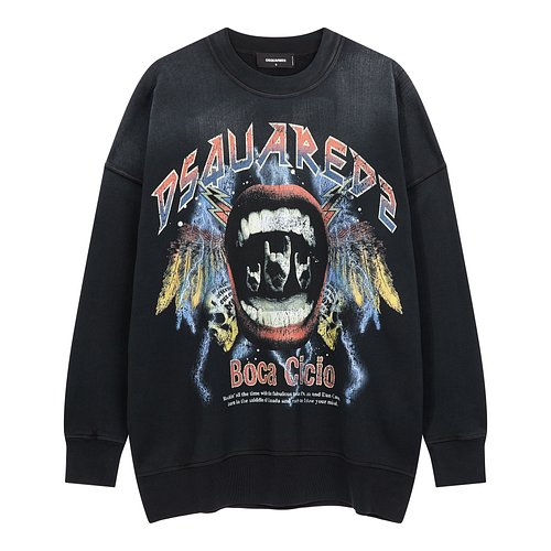 Dsquared2디스퀘어드2 여성 컬러풀 그래픽 와이드 맨투맨 Sivillage 에스아이빌리지