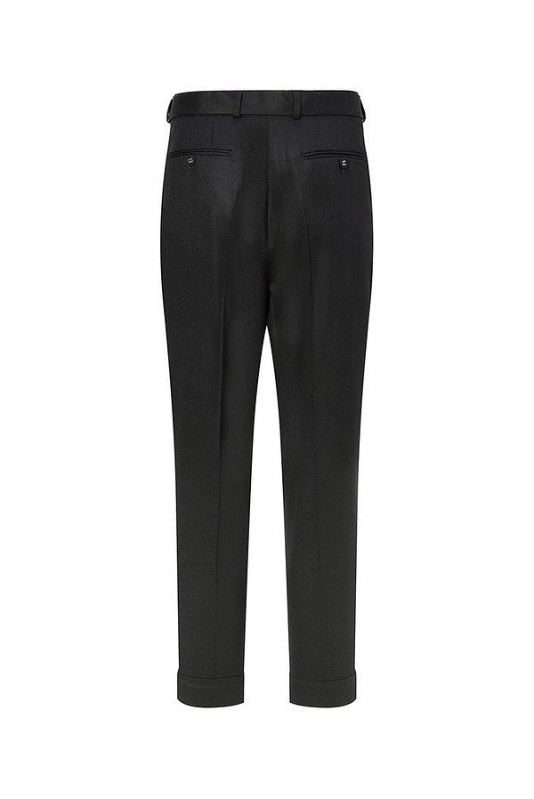 Officine Generale종료오피신제네랄종료 블랙 스트랩 울 롤업팬츠 Gmpa2f006bk Si