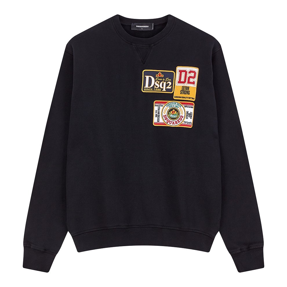 Dsquared2디스퀘어드2 스퀘어 패치 크루넥 맨투맨 Sivillage 에스아이빌리지