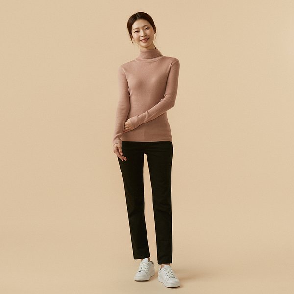 Jaju자주 메리노울 블렌드 터틀넥 니트 Sivillage 에스아이빌리지