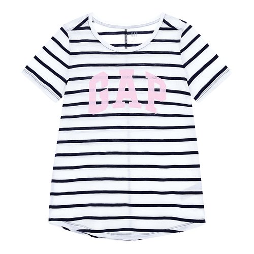 Gap Adults갭 ★갭 여성 20년 Spring★ 스트라이프 로고 반팔 티셔츠 Sivillage 에스아이빌리지