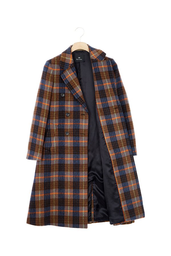 Paul Smith폴스미스 Ps Paul Smith 여성 체크 패턴 더블 코트 Sivillage 에스아이빌리지