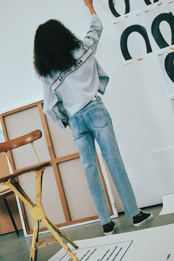 Vov보브 리오더 Lovexdenim 스퀘어 포켓 배기 데님 팬츠 Sivillage 에스아이빌리지