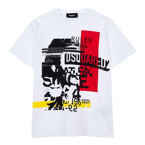 Dsquared2디스퀘어드2 테이핑 그래픽 크루넥 티셔츠 Sivillage 에스아이빌리지