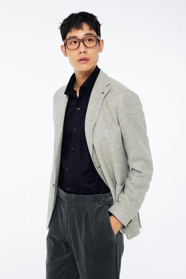 Man On The Boon맨온더분 Tagliatore 캐시 울 헤링본 패턴 자켓 Sivillage 에스아이빌리지