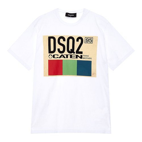 Dsquared2디스퀘어드2 스퀘어 로고 프린트 티셔츠 Sivillage 에스아이빌리지