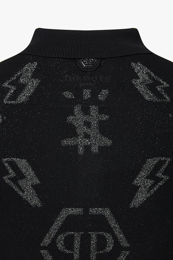 Philipp Plein Golf필립플레인 골프 Men 스컬 모노그램 폴로 스웨터 Sivillage 에스아이빌리지