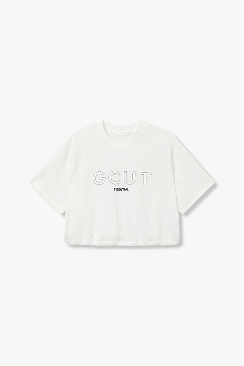 G Cut지컷 Essential 드로스트링 로고 패치 티셔츠 Sivillage 에스아이빌리지