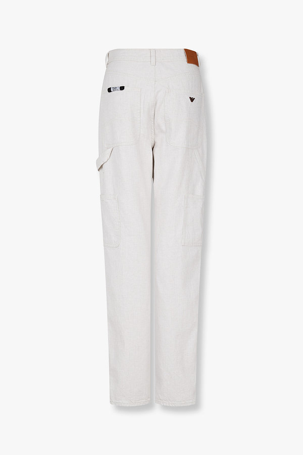 Emporio Armani엠포리오 아르마니 여성 린넨 블렌드 슬림 데님 팬츠 Sivillage 에스아이빌리지
