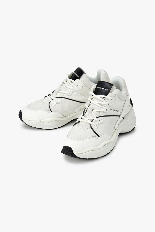 Emporio Armani엠포리오 아르마니 여성 오버사이즈 솔 스웨이드 스니커즈 Sivillage 에스아이빌리지
