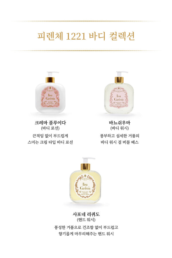 Santa Maria Novella 산타마리아노벨라 바뇨쉬우마 로사 가데니아 바디워시 S I Village 에스아이빌리지