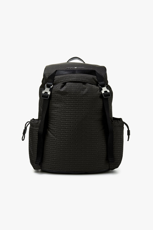 Emporio Armani엠포리오 아르마니 남성 올오버 로고 레터링 나일론 백팩 Sivillage 에스아이빌리지