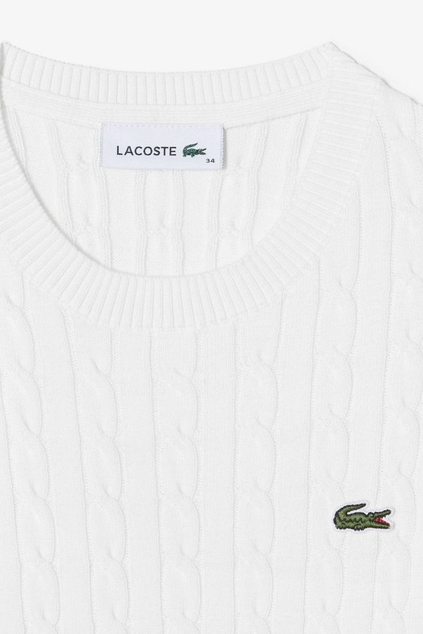 Lacoste라코스테 라코스테 여성 케이블 반팔 크루넥 Af480e 54n 001 Sivillage 에스아이빌리지