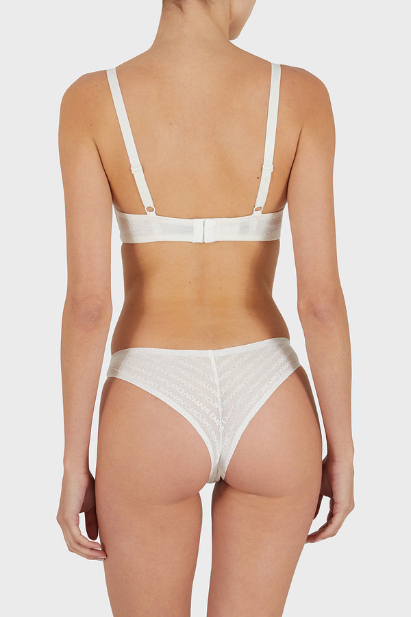 Emporio Armani Underwear엠포리오 아르마니 언더웨어 여성 자수 로고 패턴 트라이앵글 브라 Si
