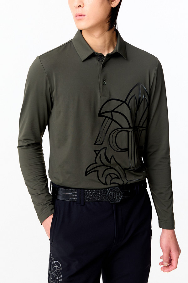 Philipp Plein Golf필립플레인 골프 Men 아트워크 롱 슬리브 폴로 셔츠 Sivillage 에스아이빌리지