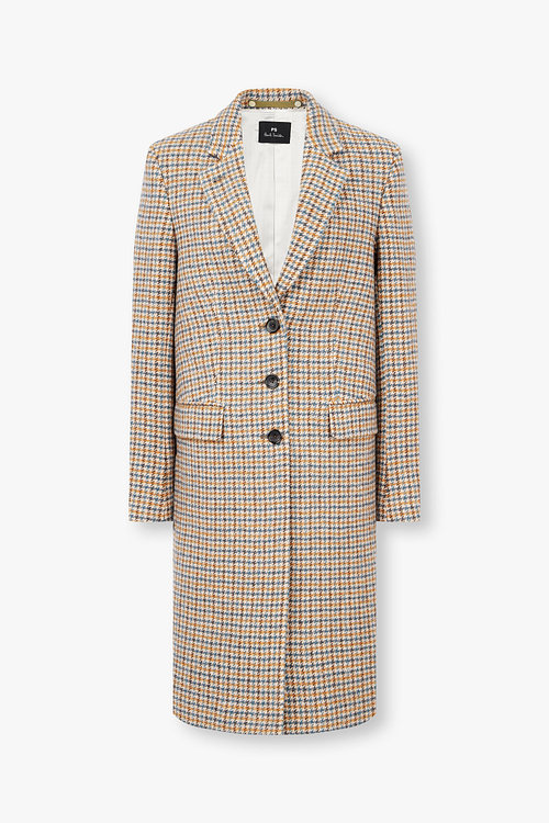 Paul Smith폴스미스 Ps Paul Smith 여성 체크 울 싱글 엡섬 코트 Sivillage 에스아이빌리지
