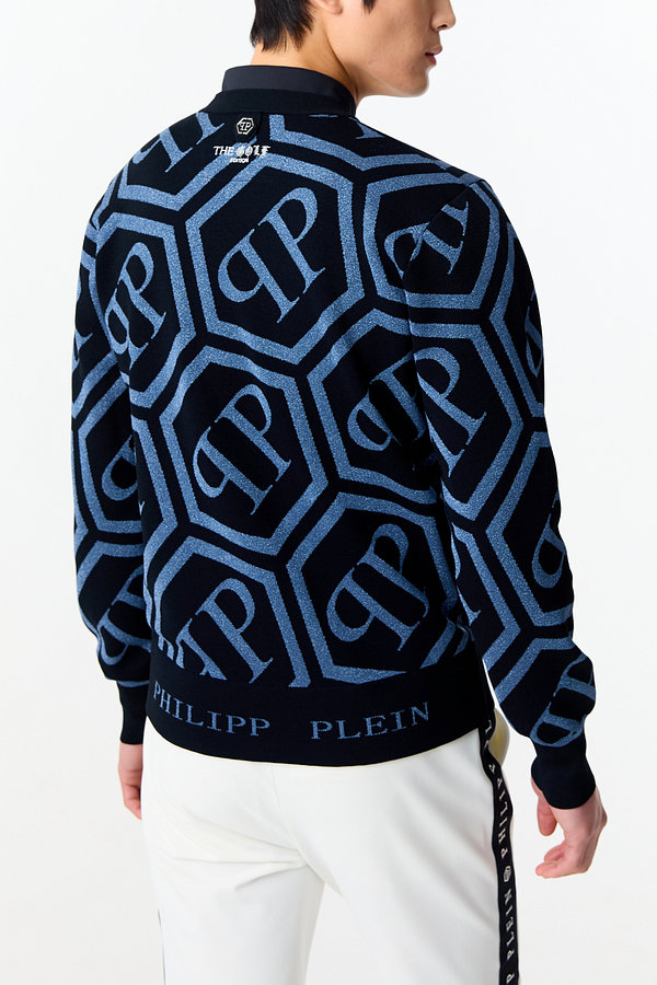 Philipp Plein Golf필립플레인 골프 Men 헥사 모노그램 크루넥 스웨터 Sivillage 에스아이빌리지